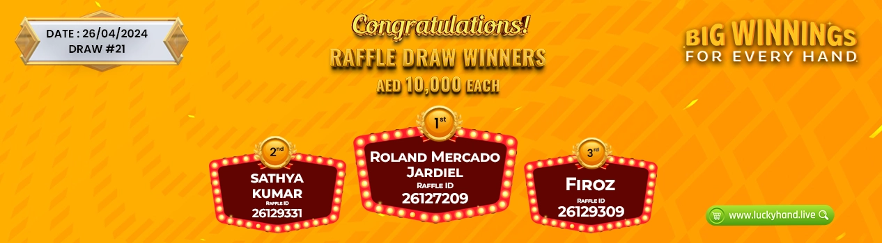 Lucky Hand | Lucky Hand Friday's Millionaire | Weekly Live Draws | Big ...